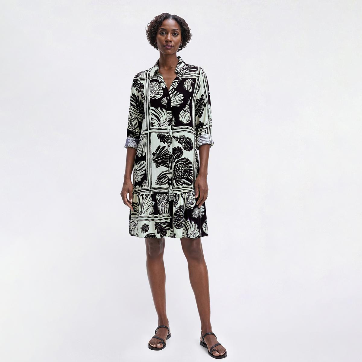 Click here for Womens Mlle Gabrielle Long Sleeve Coastal Ruffle H... prices